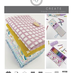 CREATE Coloring Wallet, Crayon Wallet Sewing Pattern, Travel Coloring ...