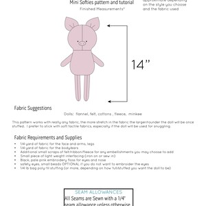 PIG Doll Sewing Pattern, Mini Softie Pattern, Pig Sewing Pattern, Piglet Pdf Pattern, Plush ...