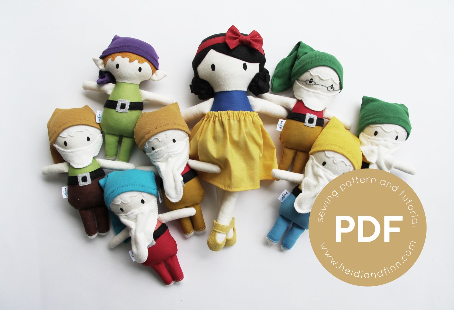 Mini Pals SNOW WHITE and the Seven Dwarfs Doll Sewing - Etsy