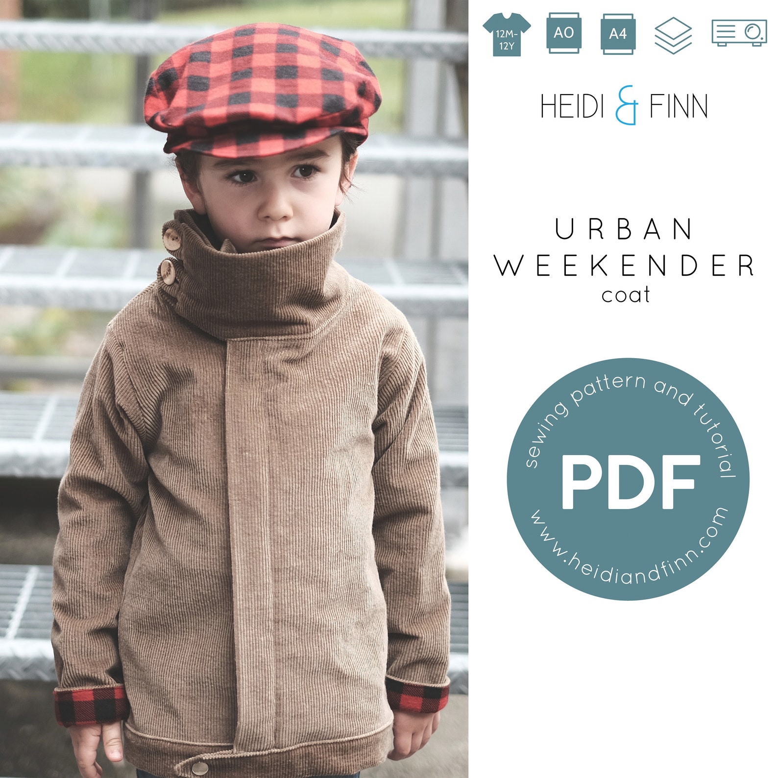 Urban Weekender Jacket Pattern and Tutorial 12m - 12y Unisex Modern ...