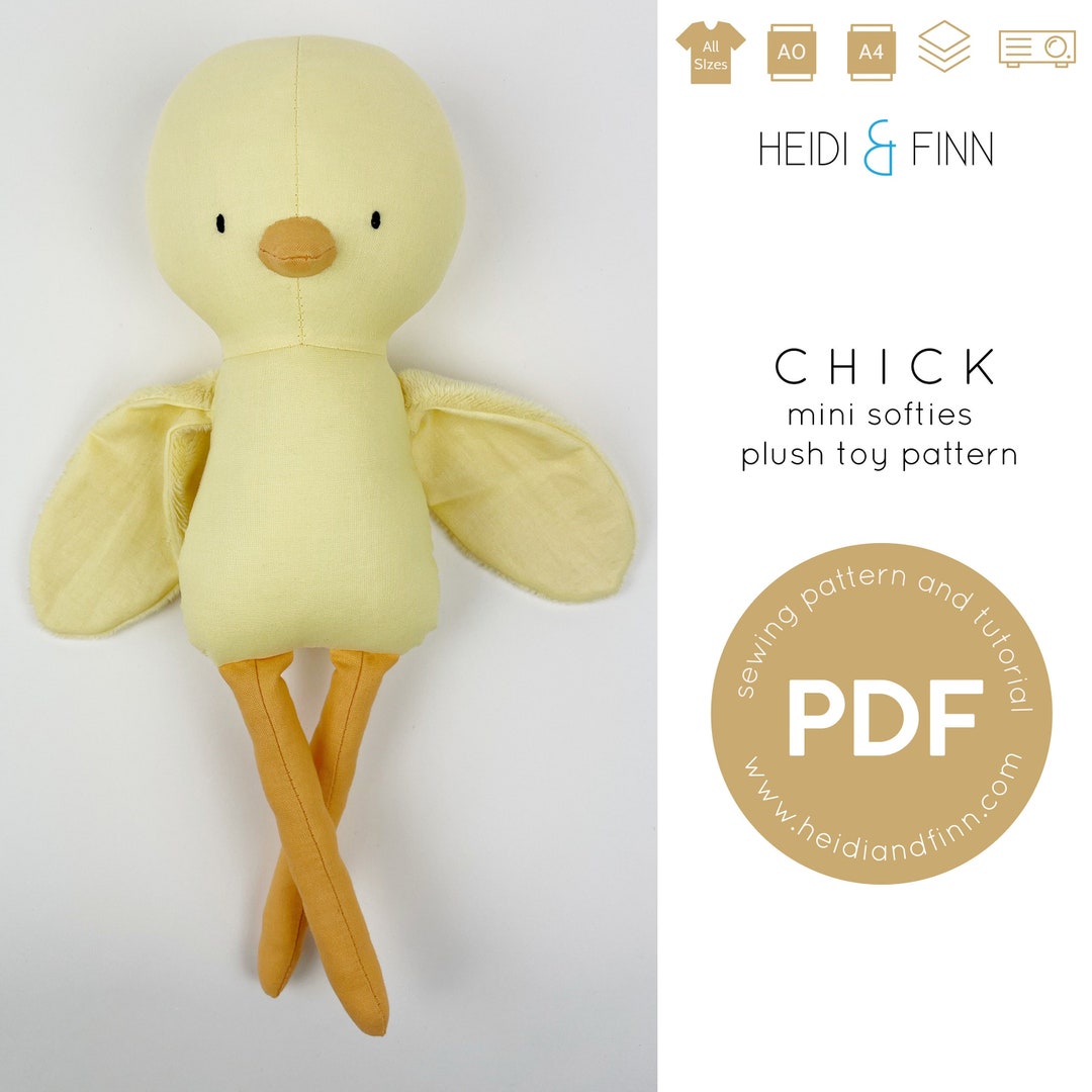 Chick Doll Sewing Pattern: Mini Softie Plush Bird (PDF Pattern) - Etsy