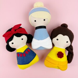 MINI Cuddle Dolls, Princess Doll Pattern, Doll Sewing Pattern, Soft ...