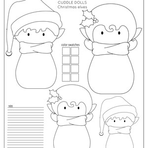 Elf Doll Pattern, CUDDLE DOLL, Doll Sewing Pattern, Christmas Doll ...