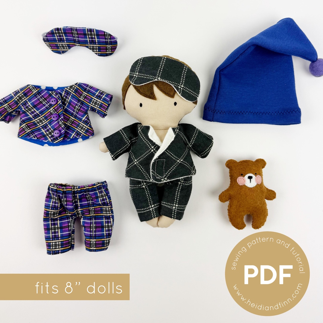 Baby Doll Dress up Set 2, Doll Clothing Pattern, Doll Sewing Pattern ...