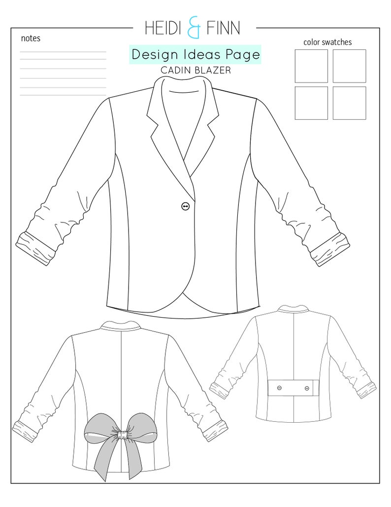 Cadin Knit Blazer, Jacket Sewing Pattern, Holiday Jacket Sewing Pattern ...