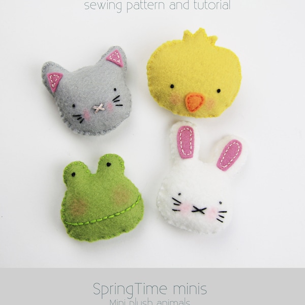 Mini Felt Animals - Etsy