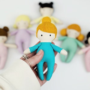 Mini Doll Pattern, Pocket Pals, Toy Doll, Doll Ornament, 5 Inch Doll ...
