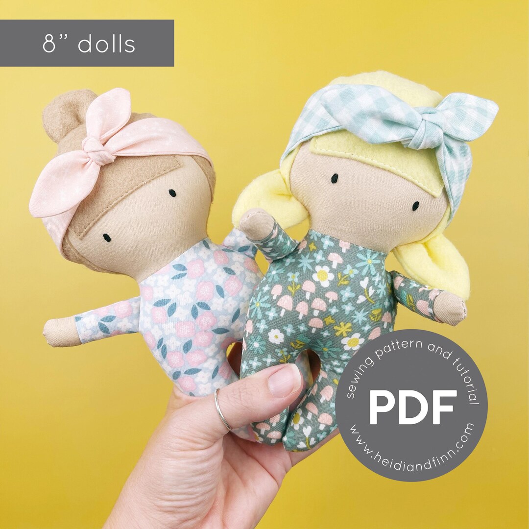 Mini Pal, Baby Doll Sewing Pattern, Pdf Sewing Pattern, Tiny Doll ...