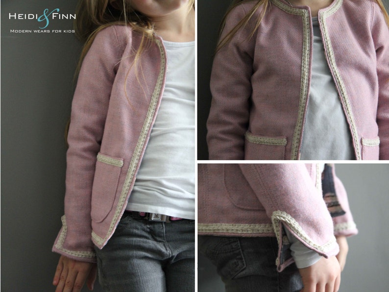 Coco Jacket Sewing Pattern and Tutorial, 12m-12y, Holiday Jacket, Coat ...