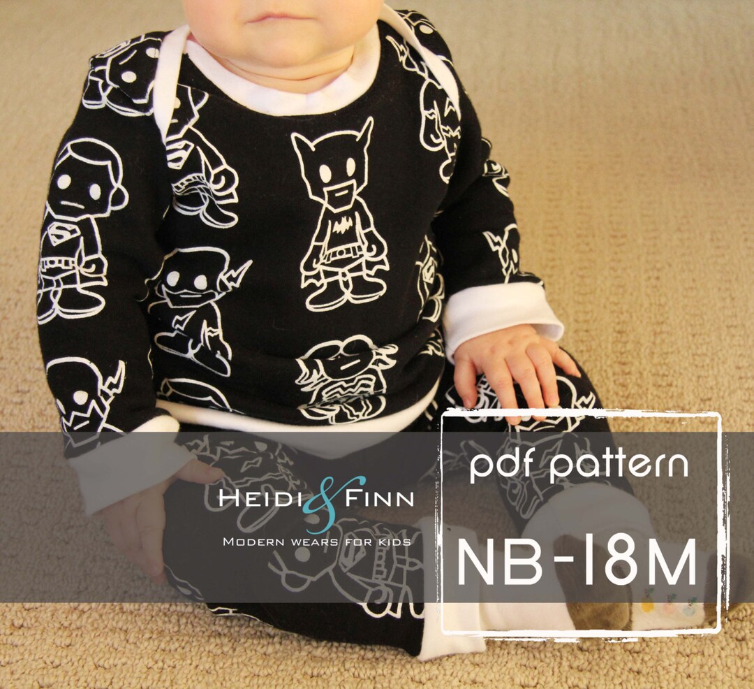 Baby Sweatsuit Pattern and Tutorial NB - 18M PDF Pattern Boy Girl ...