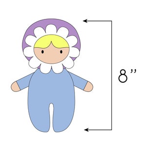 Flower Baby Doll Sewing Pattern, Toy Pdf Sewing Pattern, Tiny Doll ...