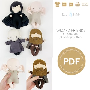 Wizard Baby Doll Sewing Pattern, WIZARD FRIENDS, Doll Pdf Sewing ...