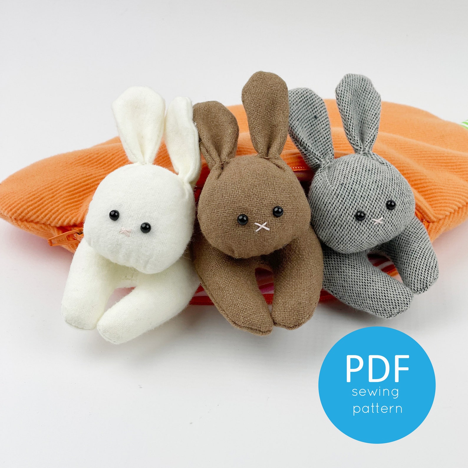 Bitty Bunnies Sewing Pattern Bunny Sewing Pattern Tiny | Etsy