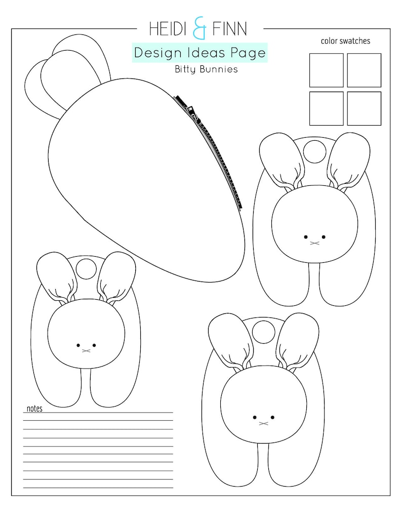 Bitty Bunnies Sewing Pattern Bunny Sewing Pattern Tiny | Etsy