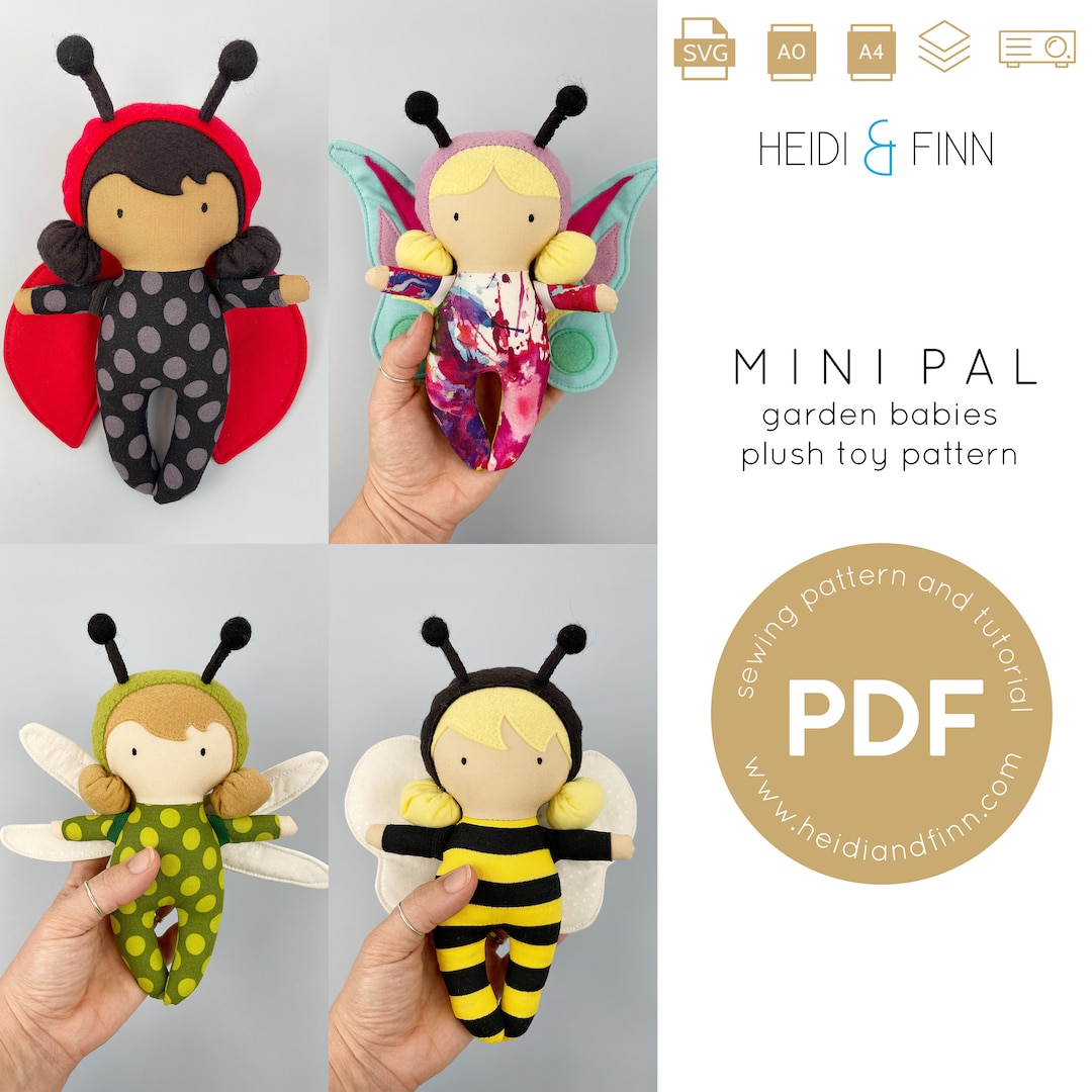 Baby Doll Sewing Pattern, Doll Pdf Sewing Pattern, Tiny Doll Sewing ...