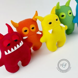 Monster Sewing Pattern, Monster Plush Toy, Mini Monster PDF Sewing ...