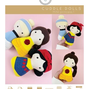 MINI Cuddle Dolls, Princess Doll Pattern, Doll Sewing Pattern, Soft ...