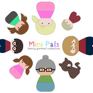 Mini Pals FAMILY PORTRAIT Soft Rag Doll Pdf Sewing Pattern Toy Softie ...