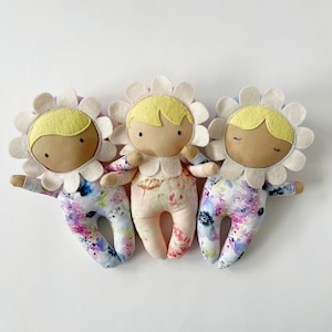 Flower Baby Doll Sewing Pattern, Toy Pdf Sewing Pattern, Tiny Doll ...