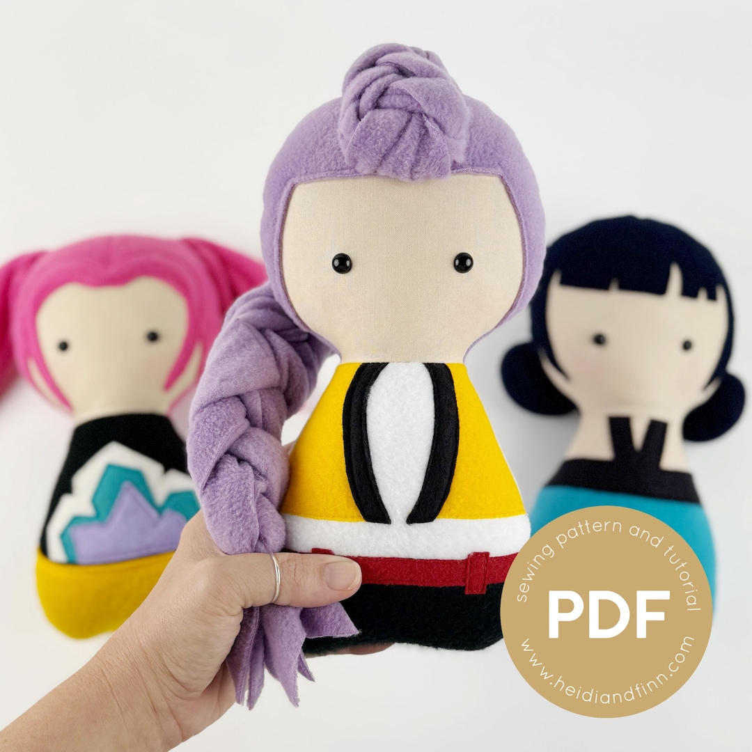 Demon Hunters Pattern, Kpop Doll Pattern, Sewing Pattern, Soft Doll ...