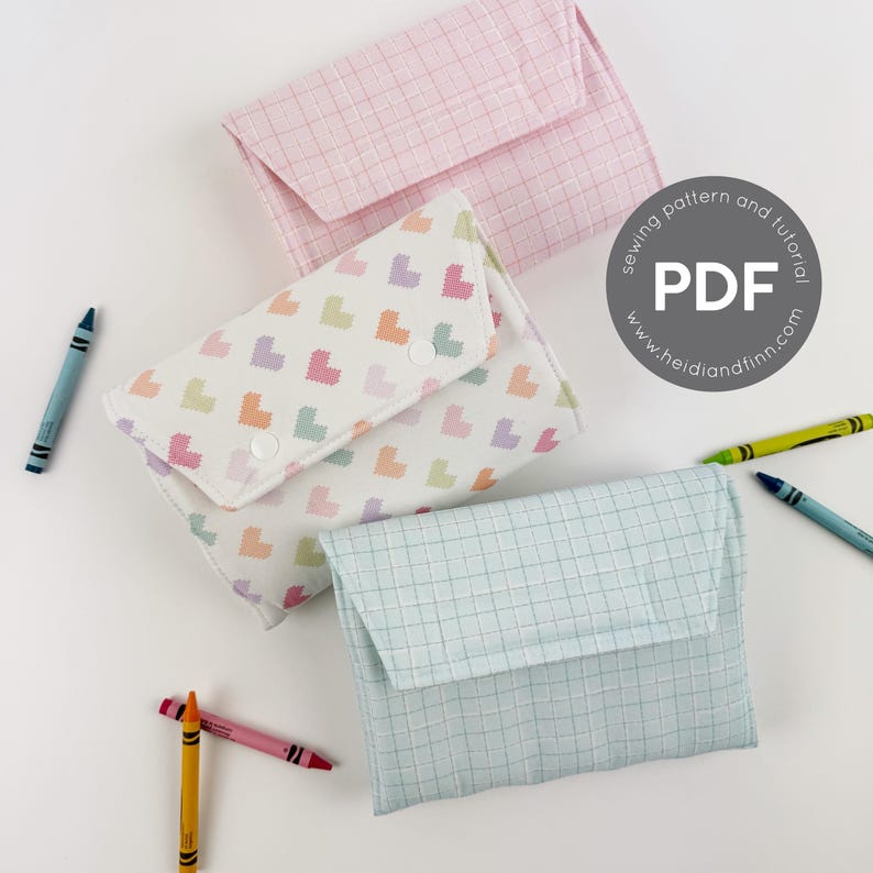 Sewing Pattern: Travel Coloring Clutch, Crayon & Marker Holder (PDF ...