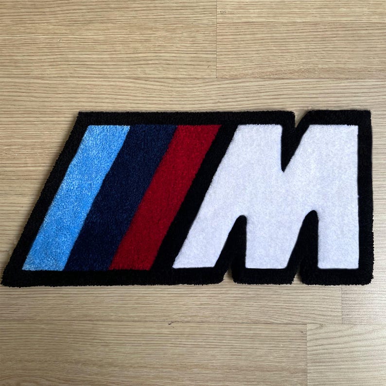 BMW M Logo Tufted Rug – Handmade Motorsport Gift for Car Enthusiasts - Etsy