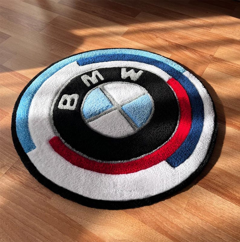 Handmade BMW Logo Rug | Car Enthusiast Decor , Motorsport Gift - Etsy