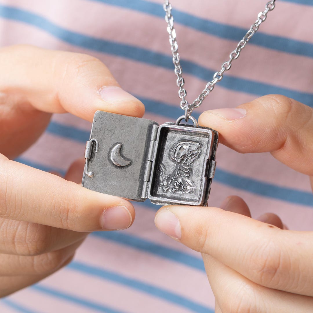 Corpse Bride Gothic Book Locket Necklace Antique Silver Tim Burton ...