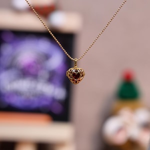 Zelda Heart Container Necklace Bracelet 18k Gold Jewelry, Ruby Necklace ...
