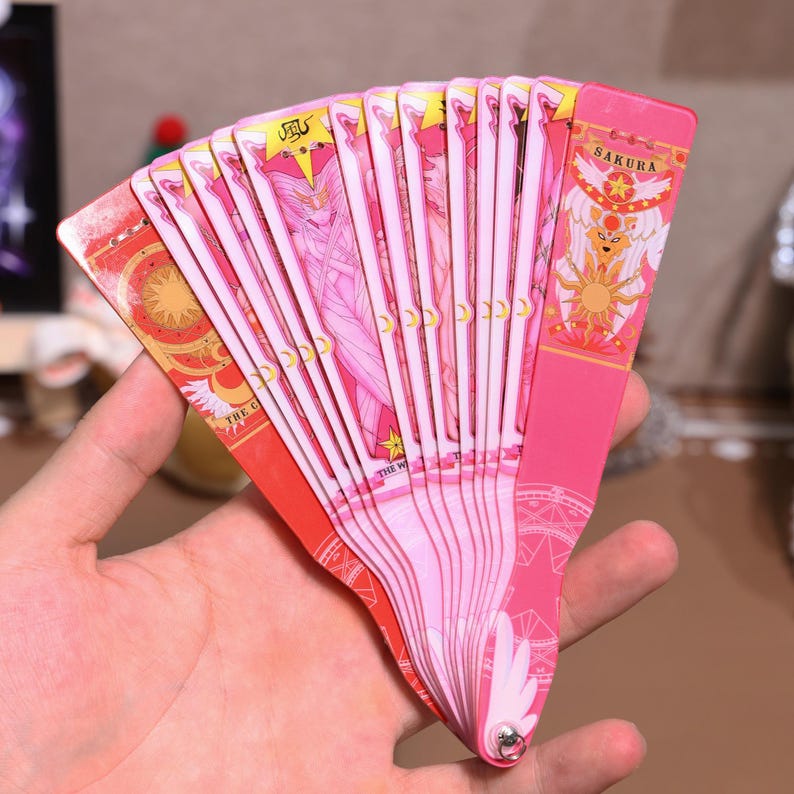 Cardcaptor Sakura Card Fan Double-sided, Clear Card, Magical Clow Girl ...