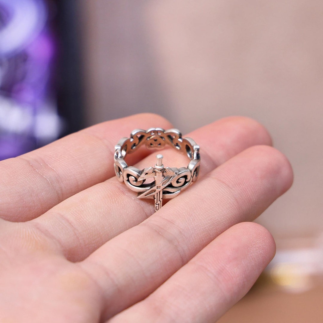Zelda Legend Ring 925 Sterling Silver Handmade Jewelry for Fans Iconic ...