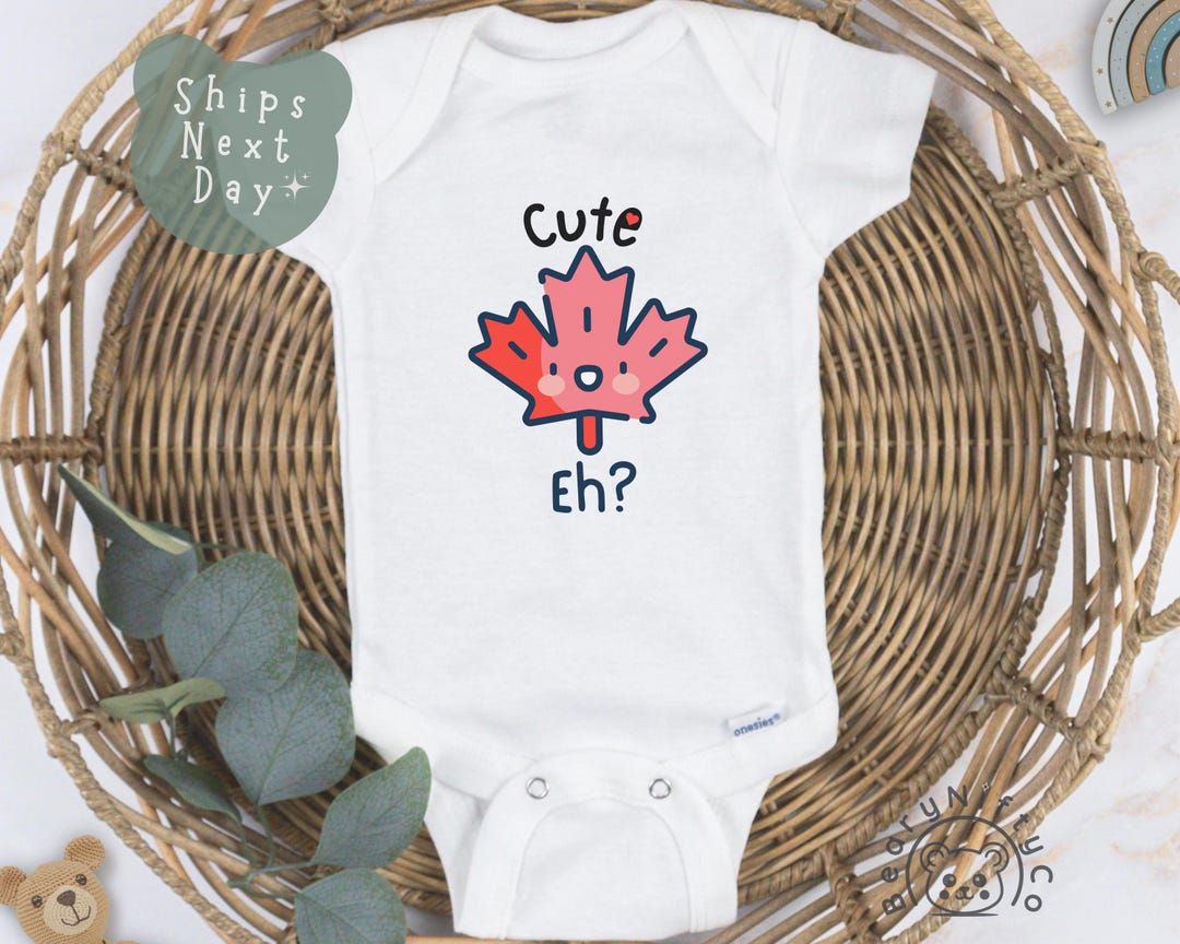 Canadian Parents Baby Onesies® Brand, Cute EH? Baby Tee Cute Canada ...
