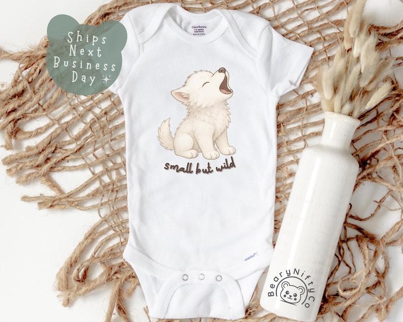 Cute Dire Wolf Baby Onesies® Brand, Small but Wild Baby Bodysuit ...