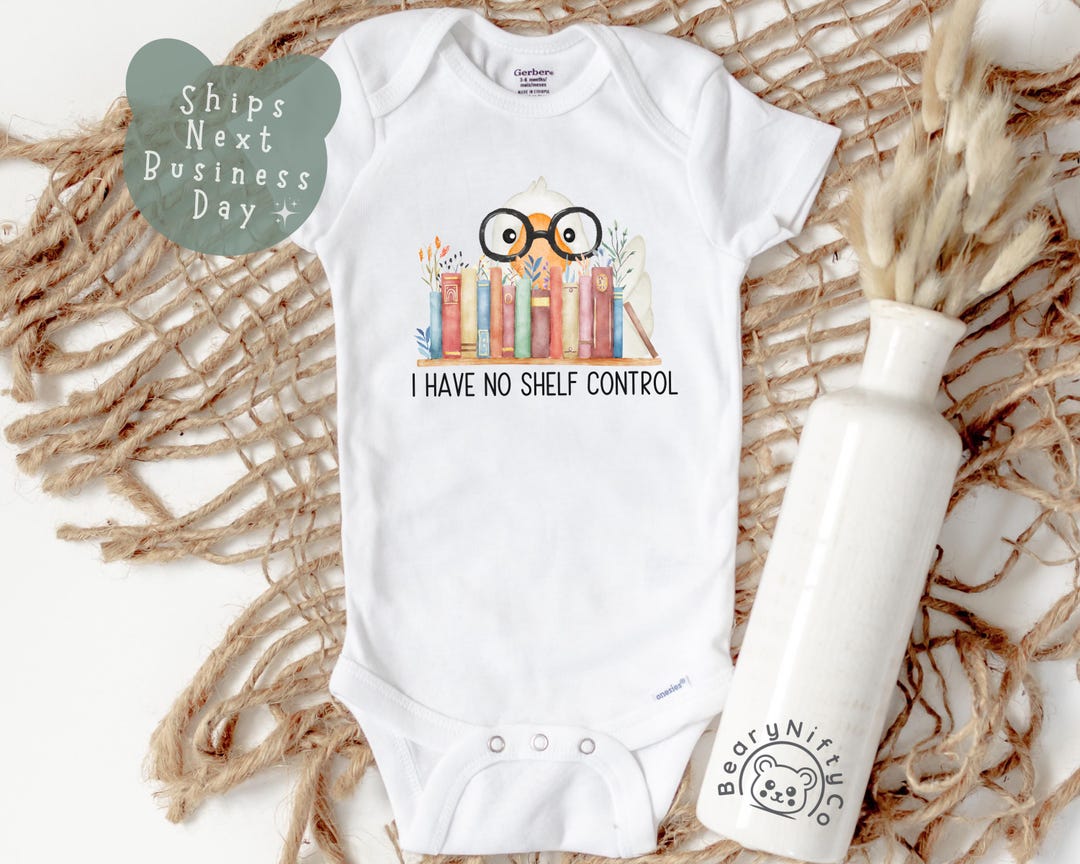 Funny Book Lover Parents Gift, Cute I Have No Shelf Control Goose Baby ...