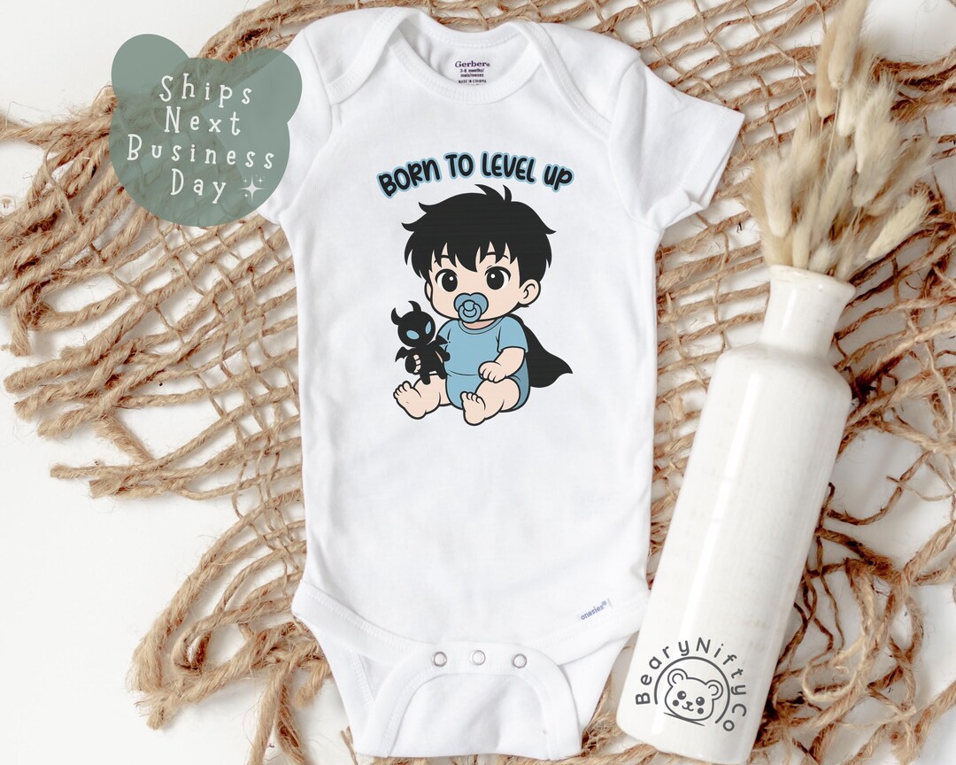 Kawaii Anime Baby Onesies® Brand, Born to Level up Baby Bodysuit, Baby ...