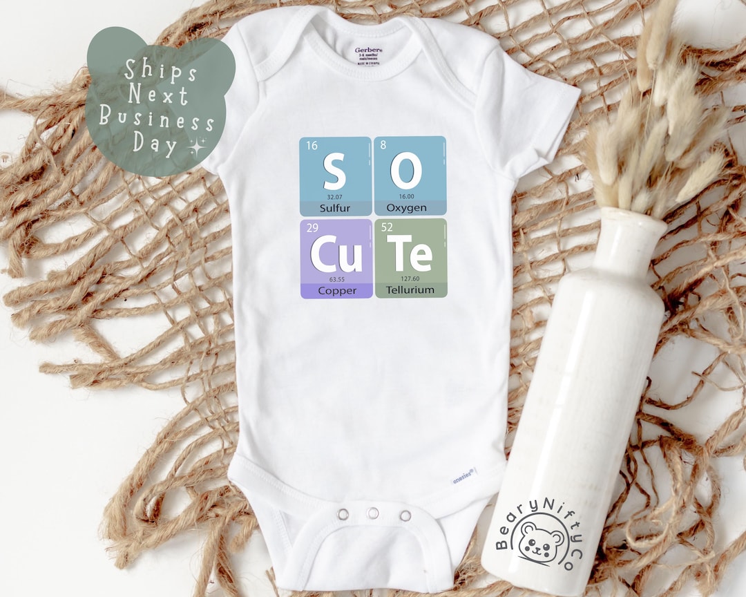 Cute Periodic Table Baby Onesies® Brand, Chemistry CUTE Baby Tee for ...