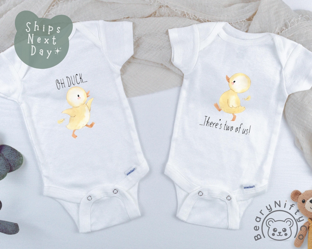 Twins Set Baby Onesies® Brand, Oh Duck There’s Two of Us Baby Clothes ...