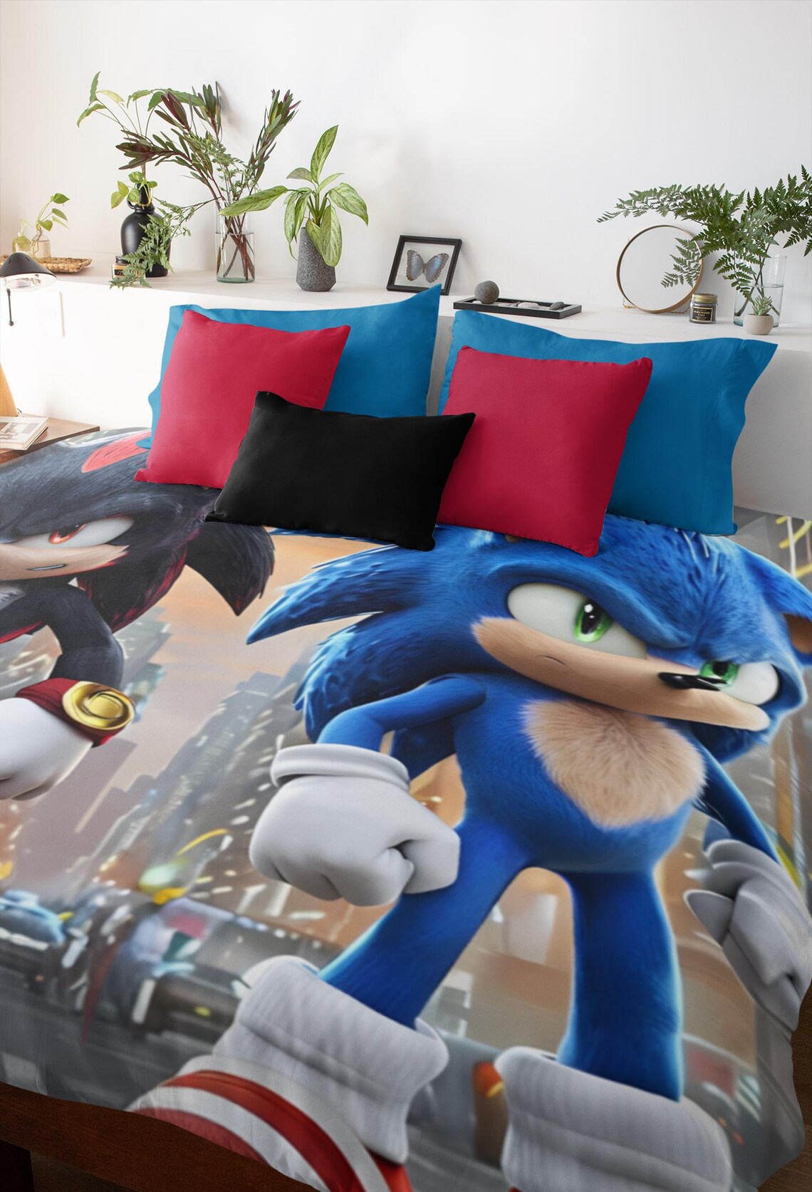 Shadow & Sonic Comforter: Whimsical Adventure Bedding - Etsy