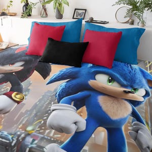 Shadow & Sonic Comforter: Whimsical Adventure Bedding - Etsy