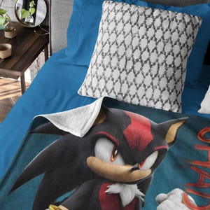 Shadow Sonic Velveteen Blanket: Gamer Decor, Kids Bedding - Etsy