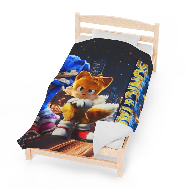 Sonic the Hedgehog & Tails Team Up!!!velveteen Plush Blanket/ Sonic ...