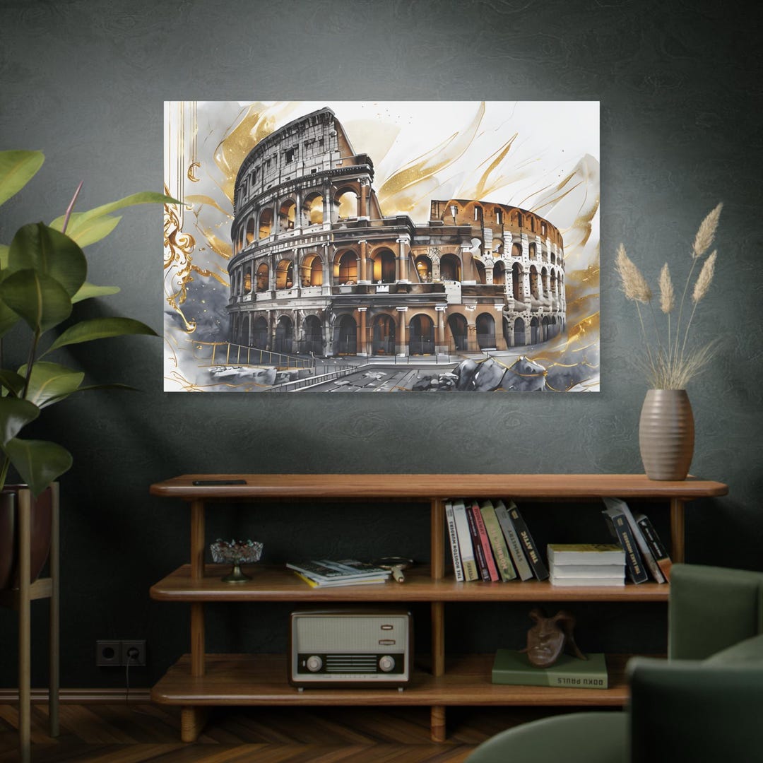 Italian Roman Colosseum Canvas, Rome Scenery, Roman Architecture, Gift ...