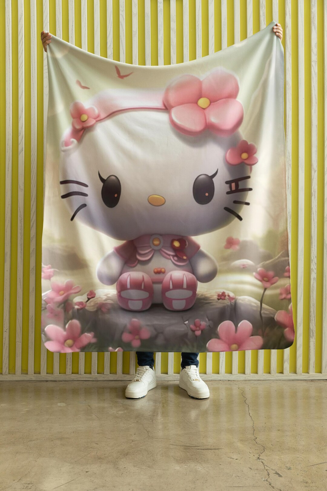 Hello Kitty Plush Blanket, Soft Sherpa Throw - Etsy