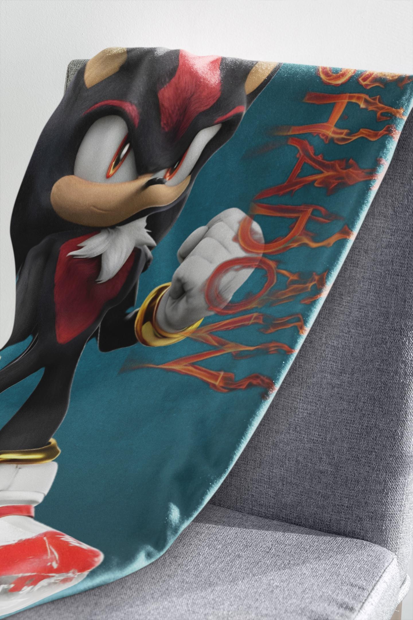 Shadow Sonic Velveteen Blanket: Gamer Decor, Kids Bedding - Etsy