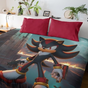Shadow the Hedgehog Comforter: Sonic Movie Bedding - Etsy