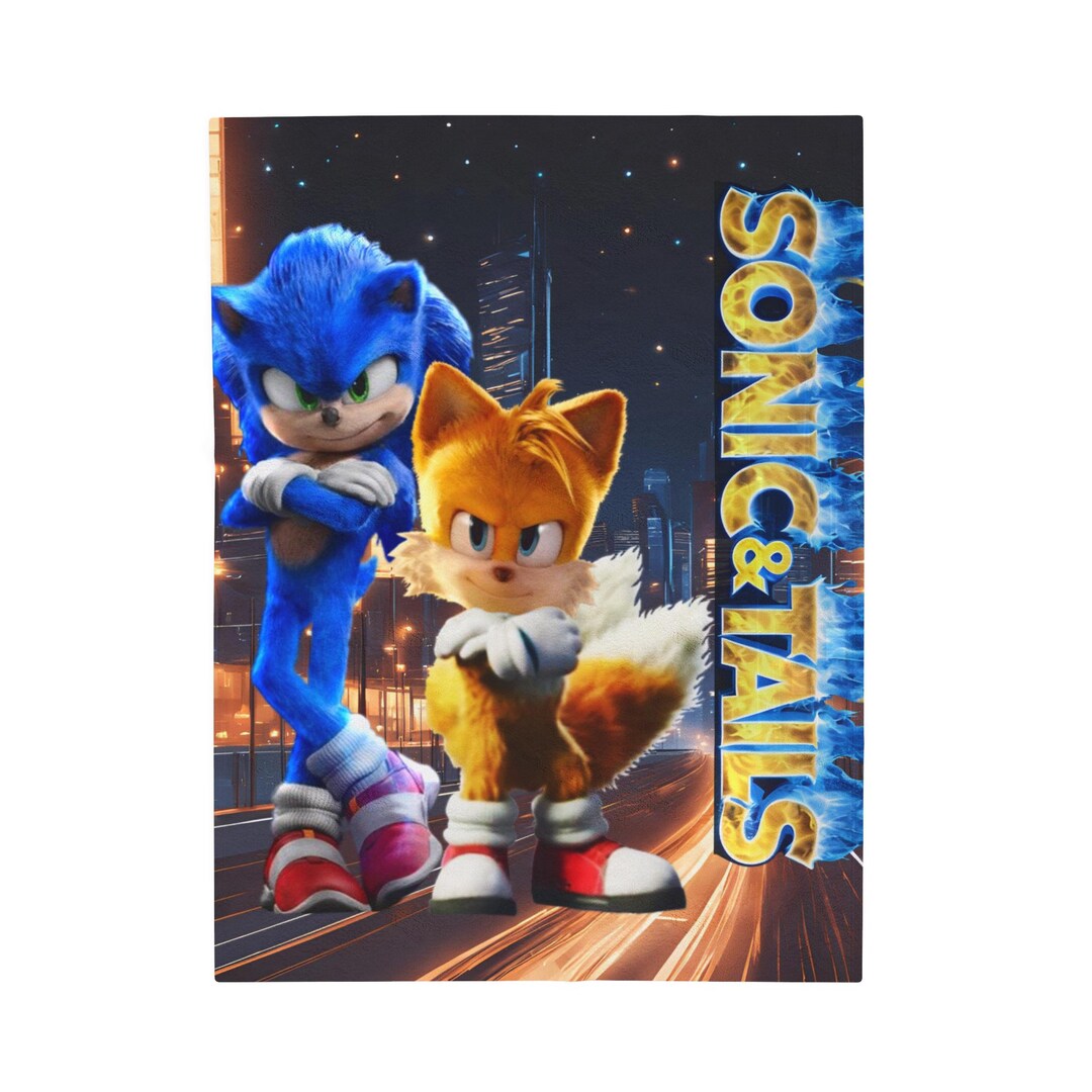 Sonic the Hedgehog & Tails Team Up!!!velveteen Plush Blanket/ Sonic ...