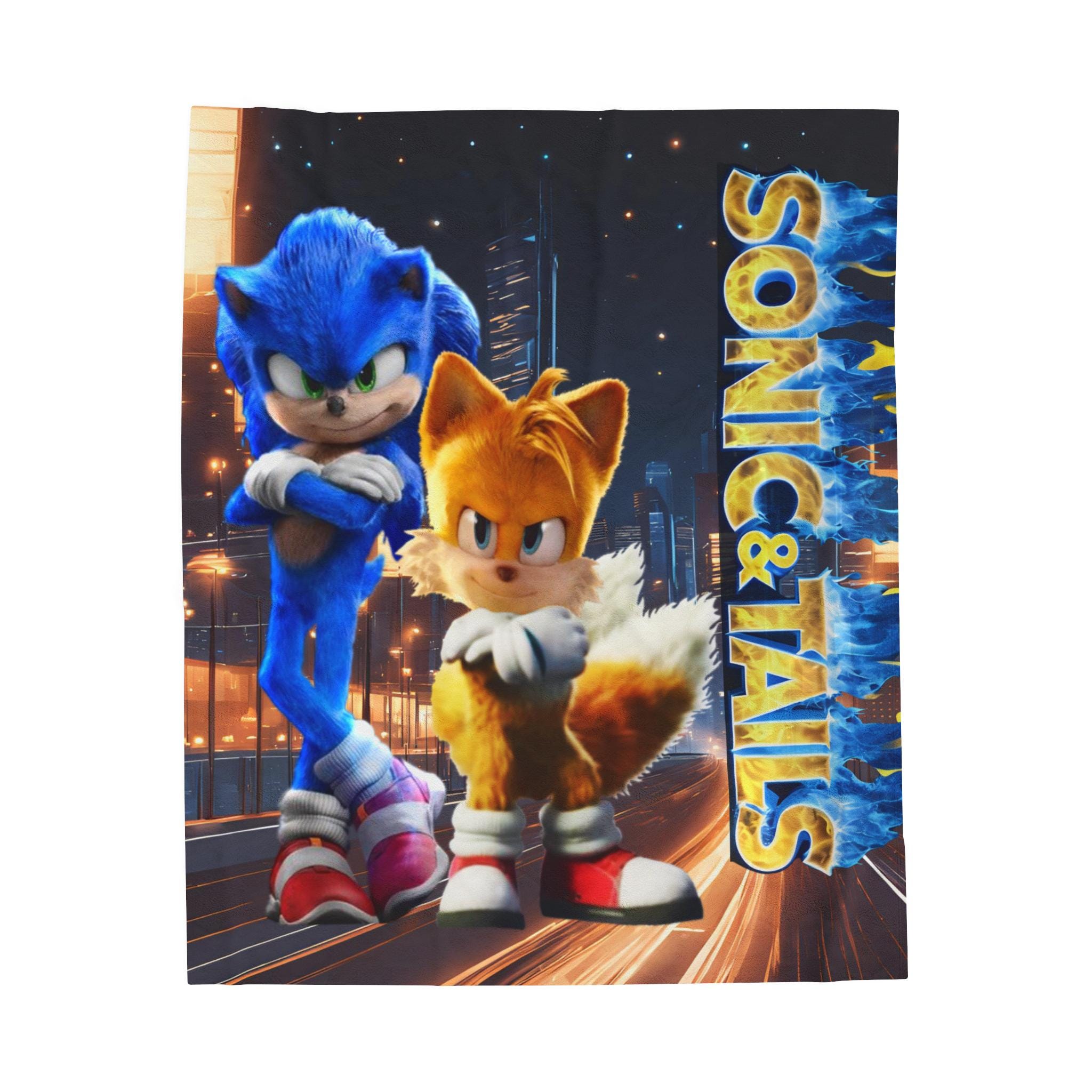 Sonic & Tails Velveteen Plush Blanket: Movie Room Decor - Etsy