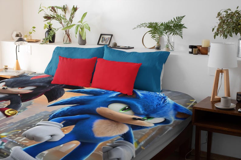Shadow & Sonic Comforter: Whimsical Adventure Bedding - Etsy