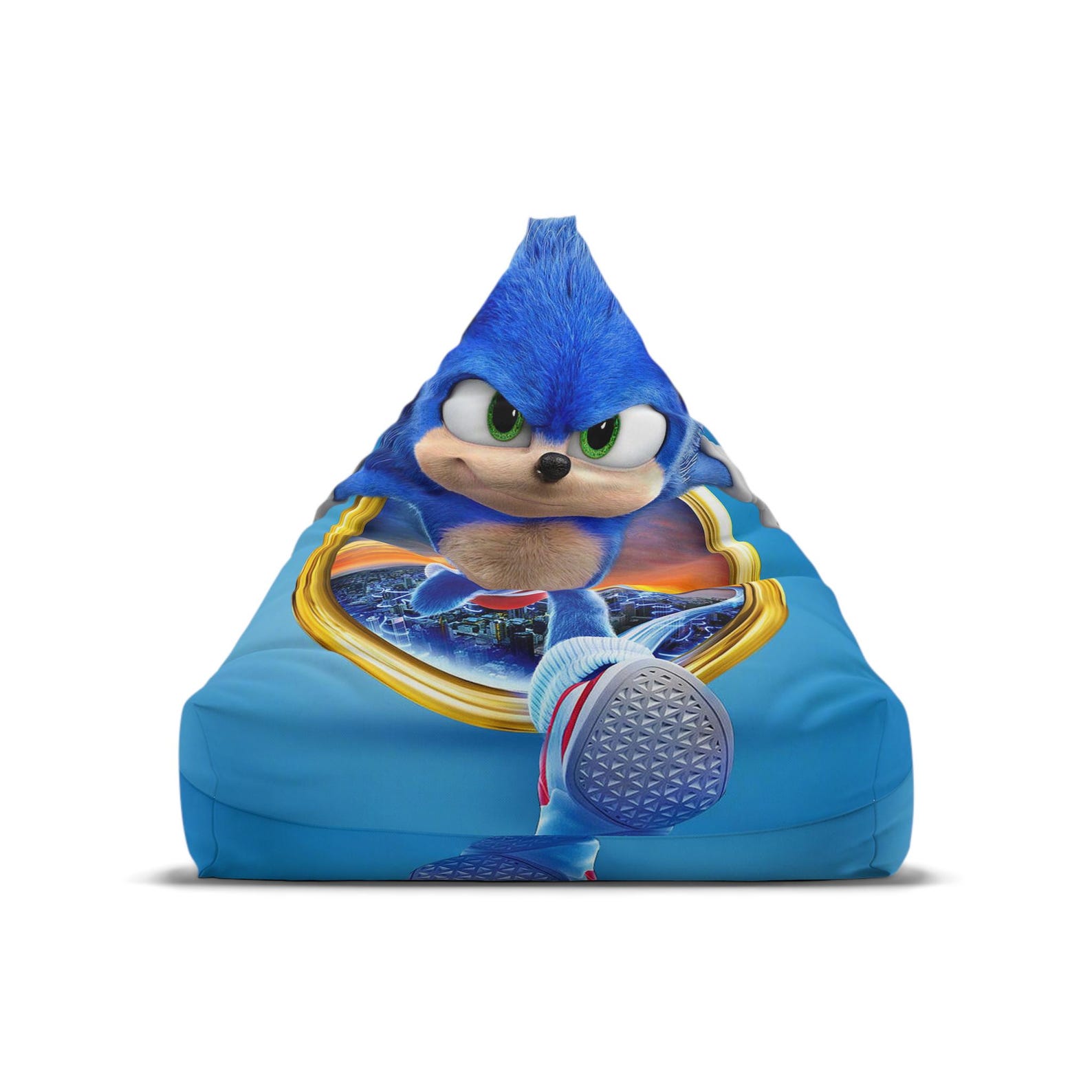 Sonic Bean Bag Chair Cover - Vibrant Gaming Room Decor, Gamers Gift ...
