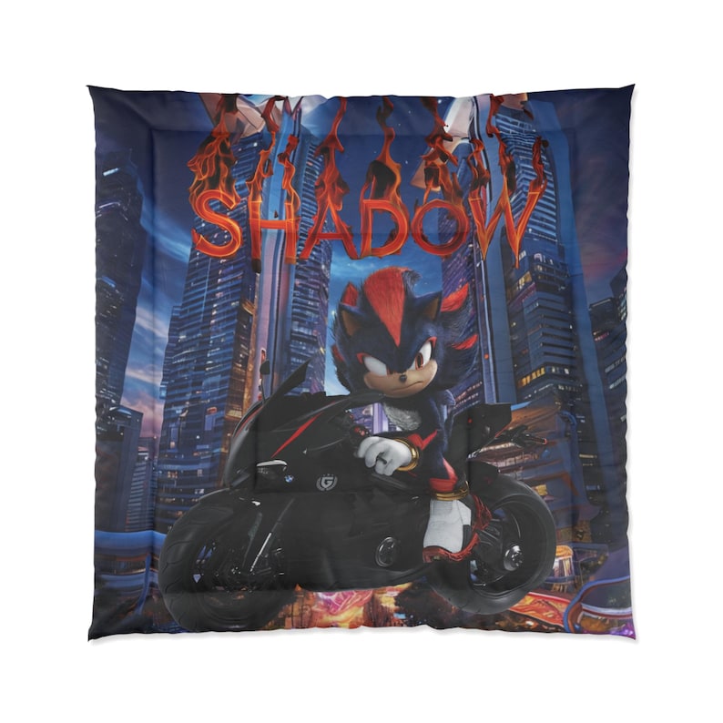 Shadow the Hedgehog Comforter: Sonic Movie Kids Bedding - Etsy